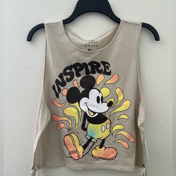 Disney | Tops | New With Tags Mickey Mouse Cropped Tank Size Xl | Poshmark